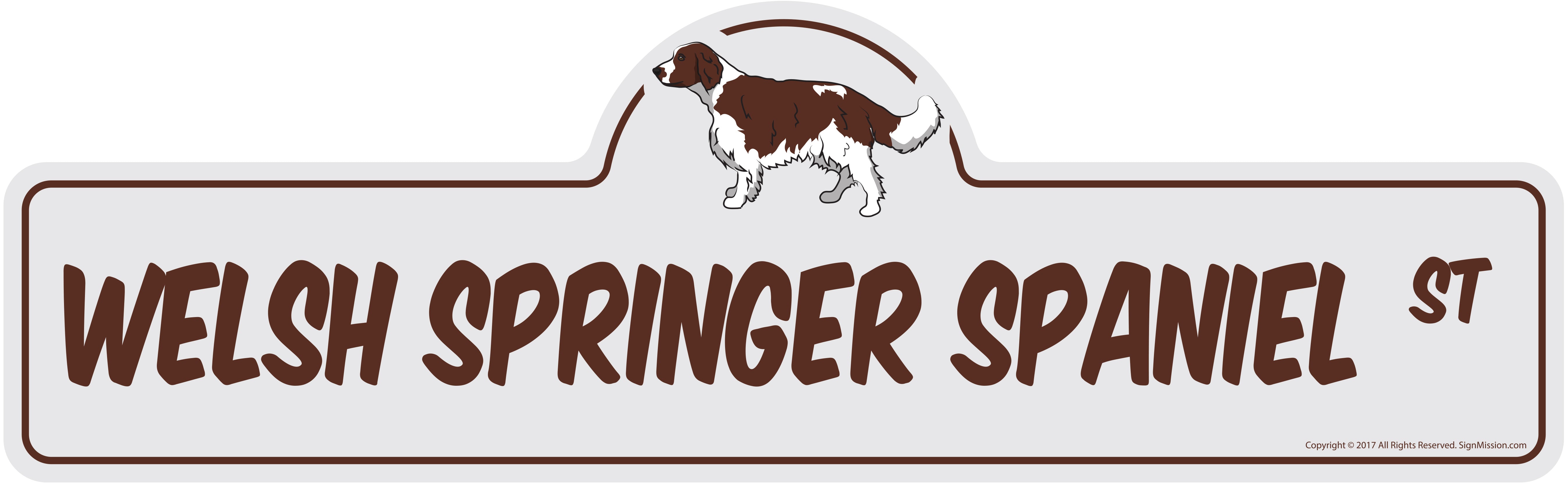 Welsh Springer Spaniel Street Sign | Indoor/Outdoor | Dog Lover Funny ...