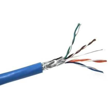 Weltron Cat 6 STP 550 MHz Solid Shielded Plenum CMP Cable, 1000 Feet ...