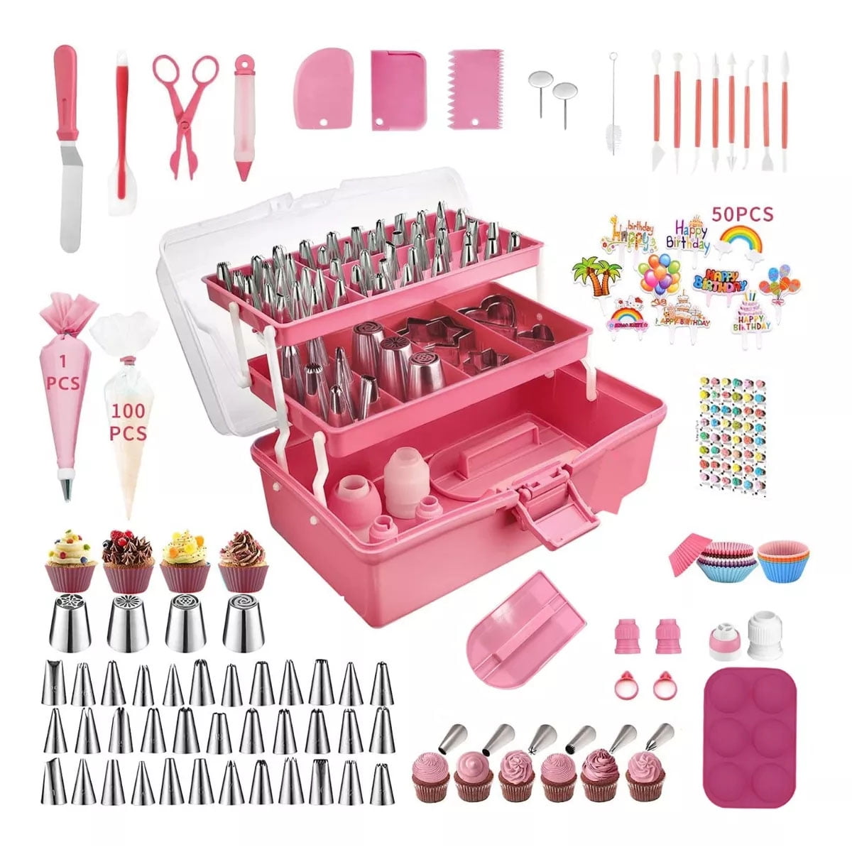 WeluvFit Cake Decorating Kit - 337 Pcs Cake Baking Supplies Kit ...