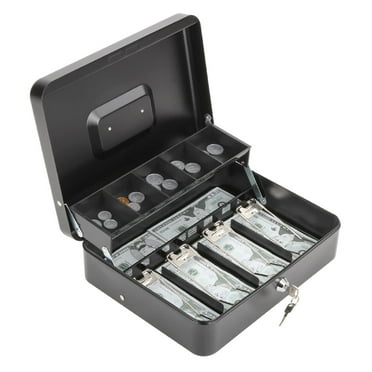 "Geohiaul Pink Cash Box with Money Tray, Key Lock, and Security - 11.80 ...
