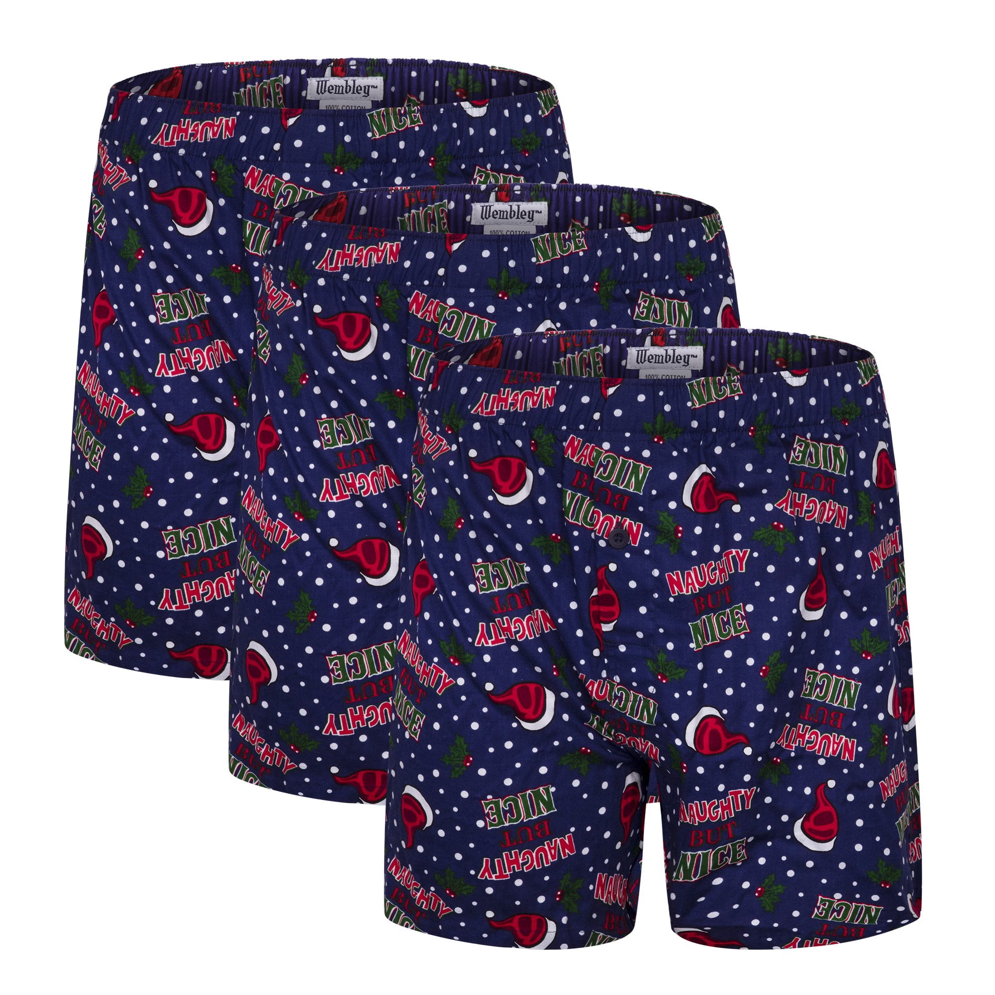Wembley Men's Holiday Christmas Underwear Multipack Cotton Classics ...