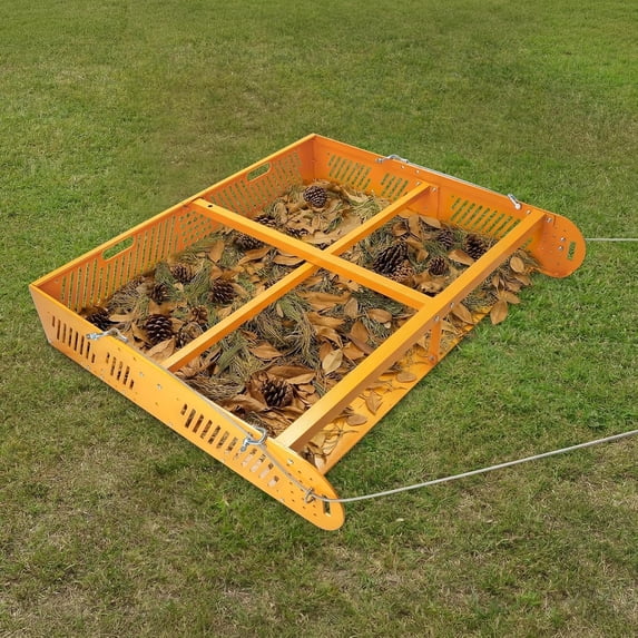 Wemily 2-in-1 Horse Paddock Cleaner, Manure Fork & Tow Behind Trailer ...