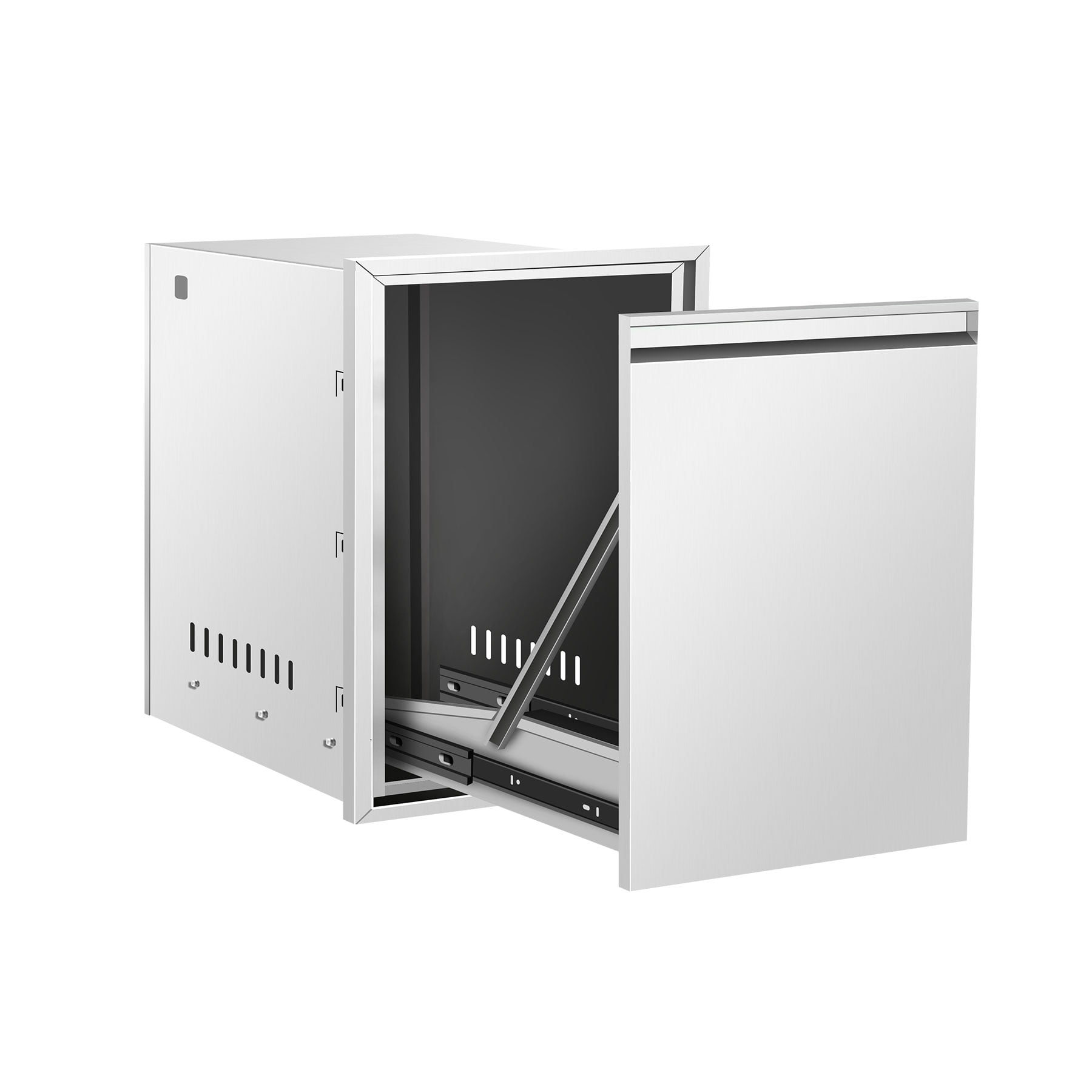 Wemily Built-in Single Outdoor Kitchen Trash Drawer 15.9" W X 17.9" H X ...
