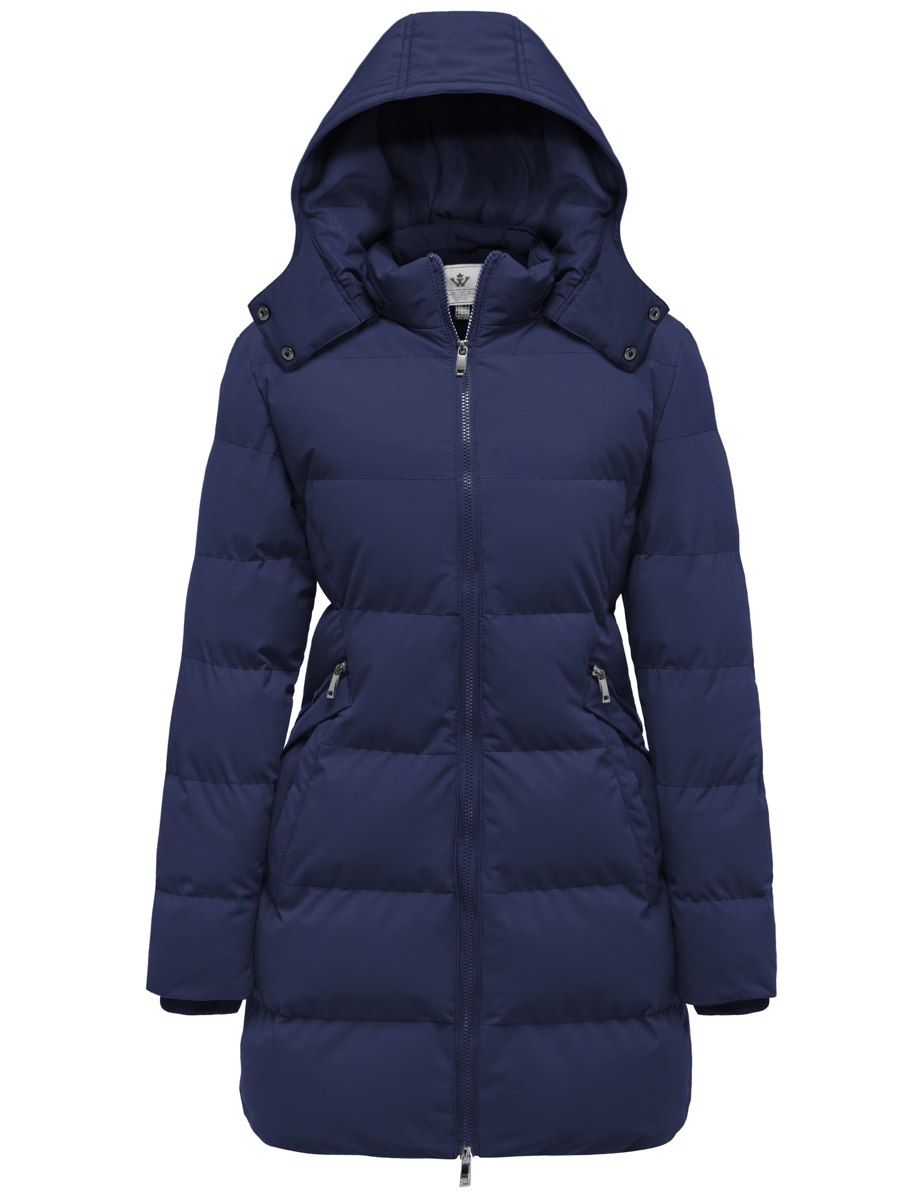 WenVen Women's Winter Puffer Coat, Waterproof Hooded Jacket, Plus Size ...