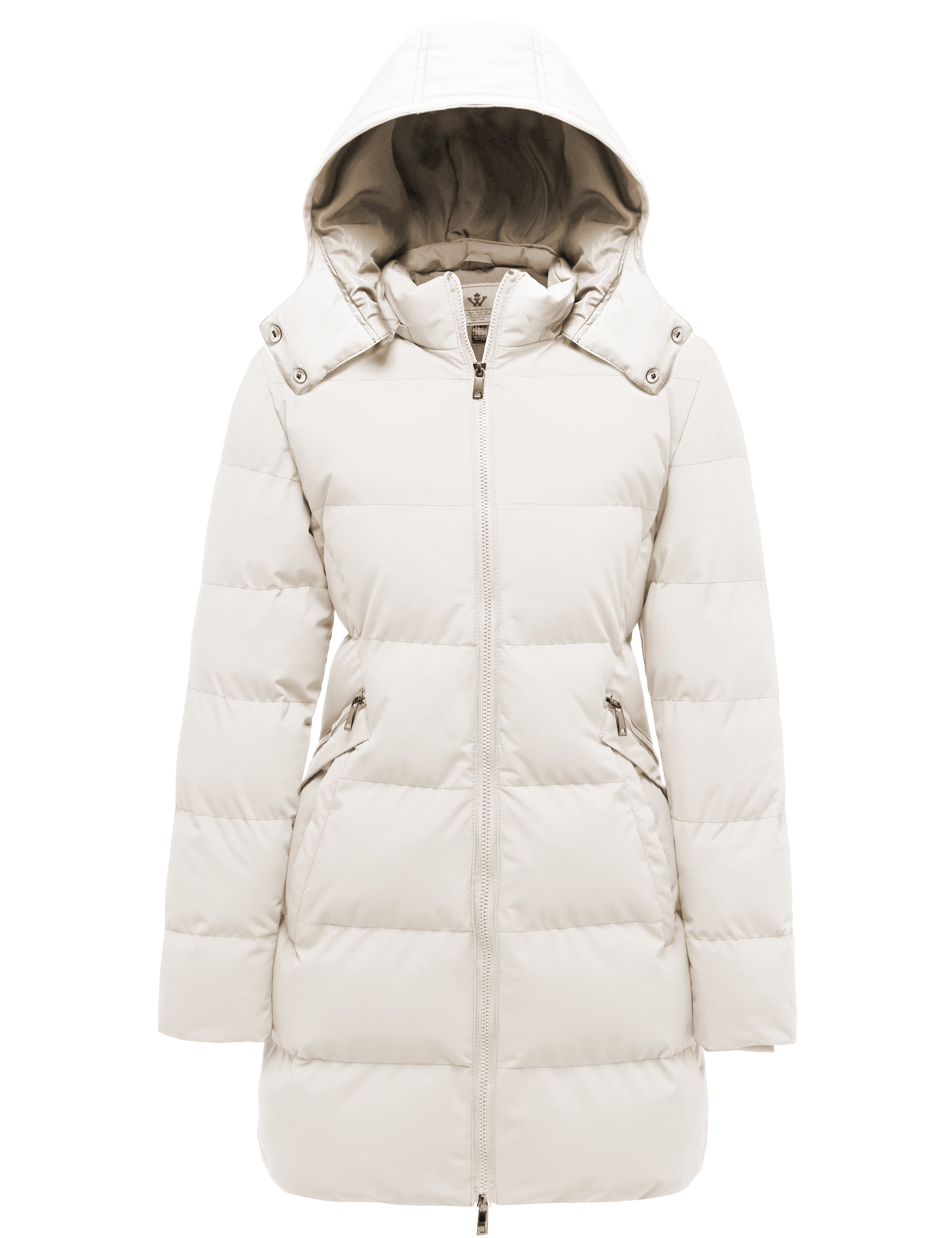 WenVen Women's Mid-Length Slimming Winter Puffer Jacket, Waterproof ...