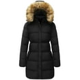 WenVen Women's Slimming Long Winter Puffer Jacket with Detachable Hood ...