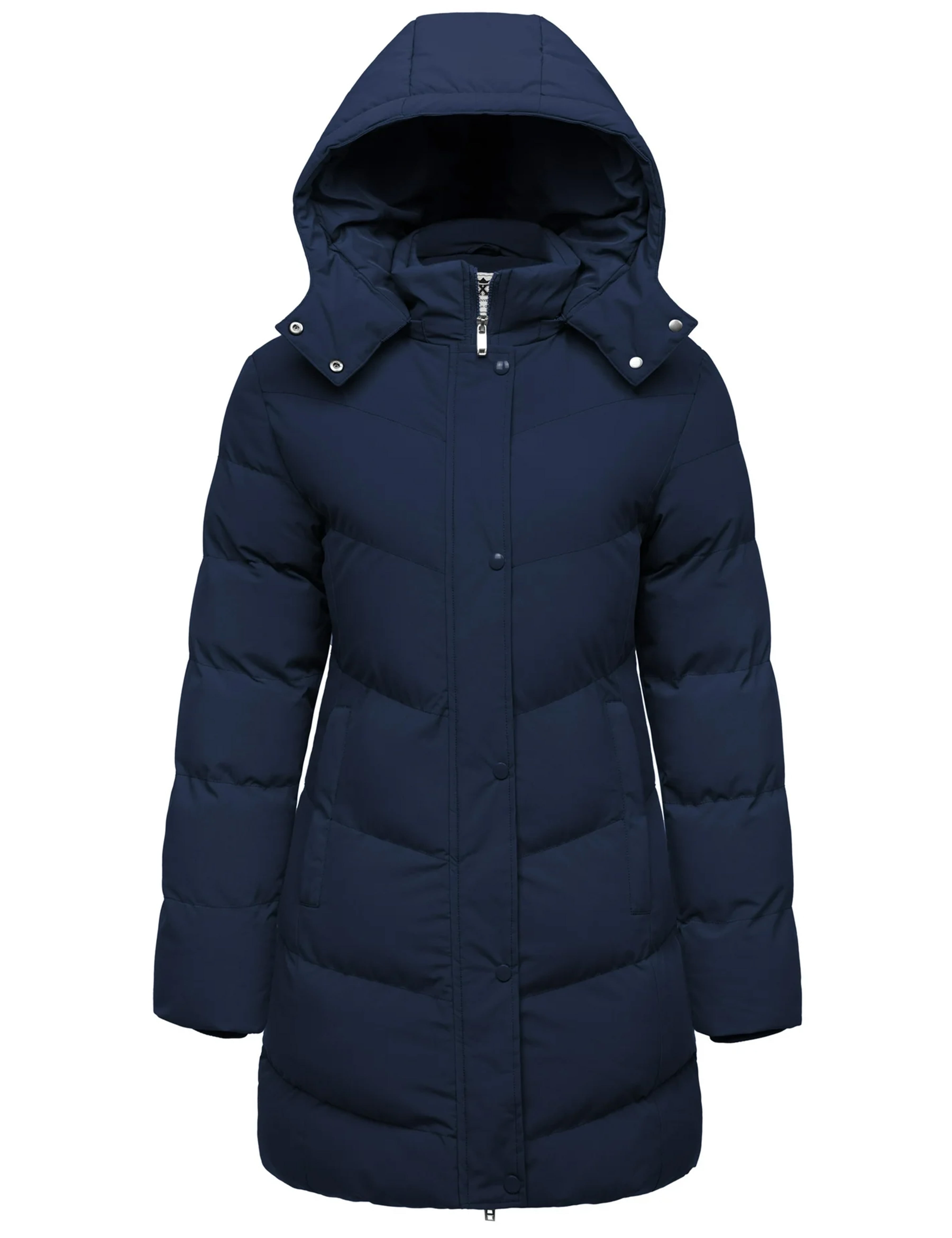 WenVen Women's Winter Coat Warm Puffer Jacket Hooded Winter Jacket with ...