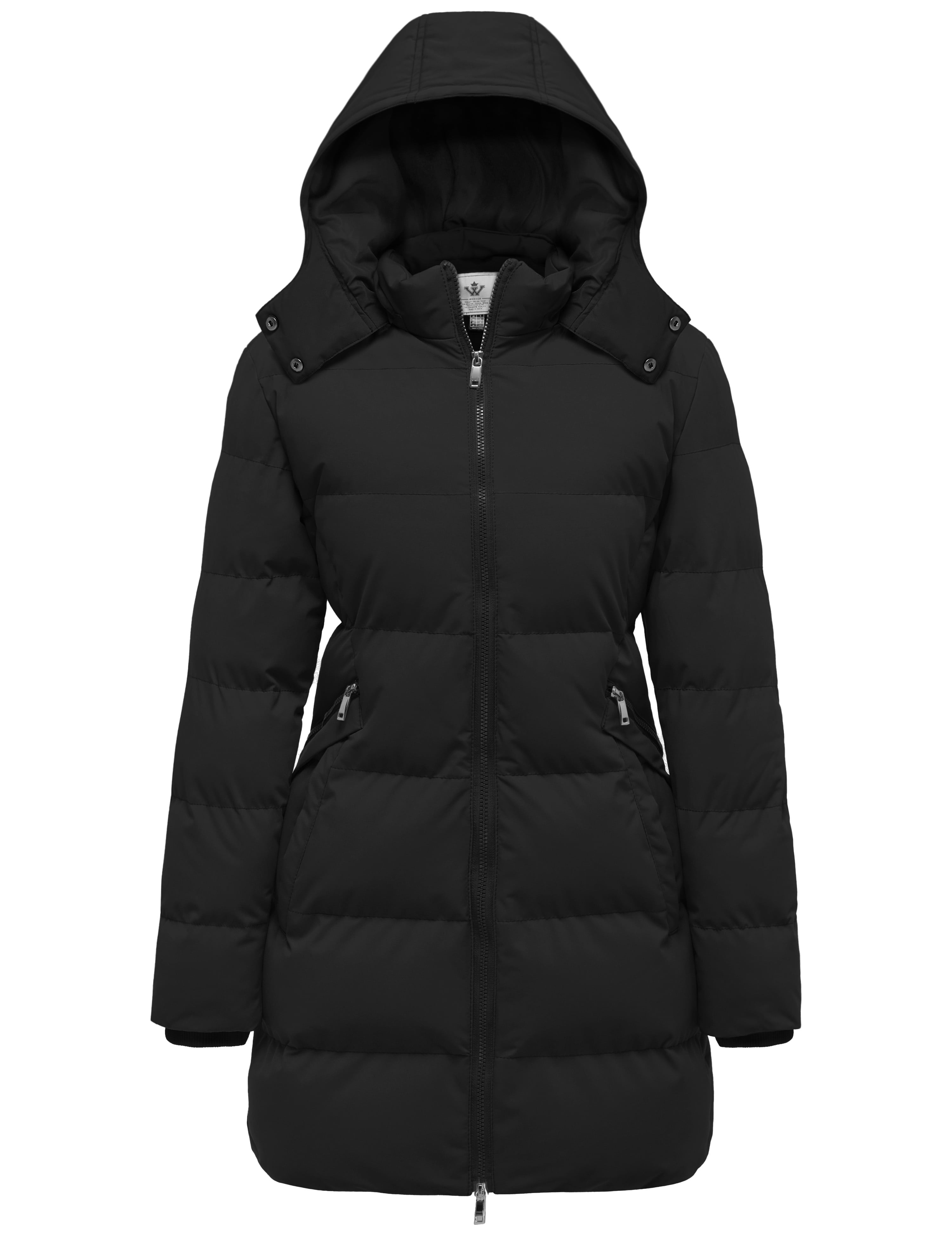 WenVen Women's Slimming Plus Size Winter Puffer Coat, Warm Waterproof ...