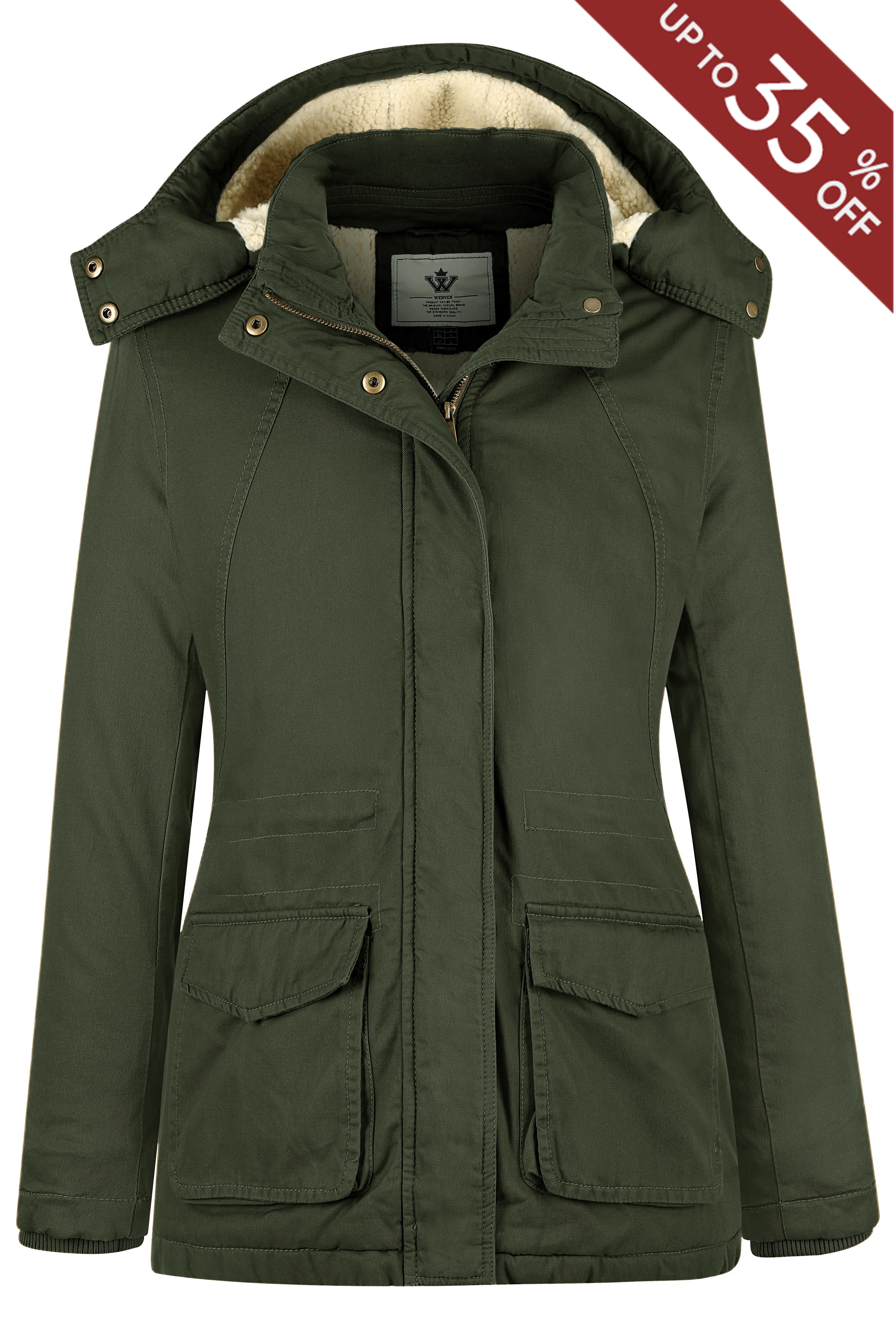 WenVen Women's Winter Coat Warm Puffer Jacket Windproof Winter Jacket ...