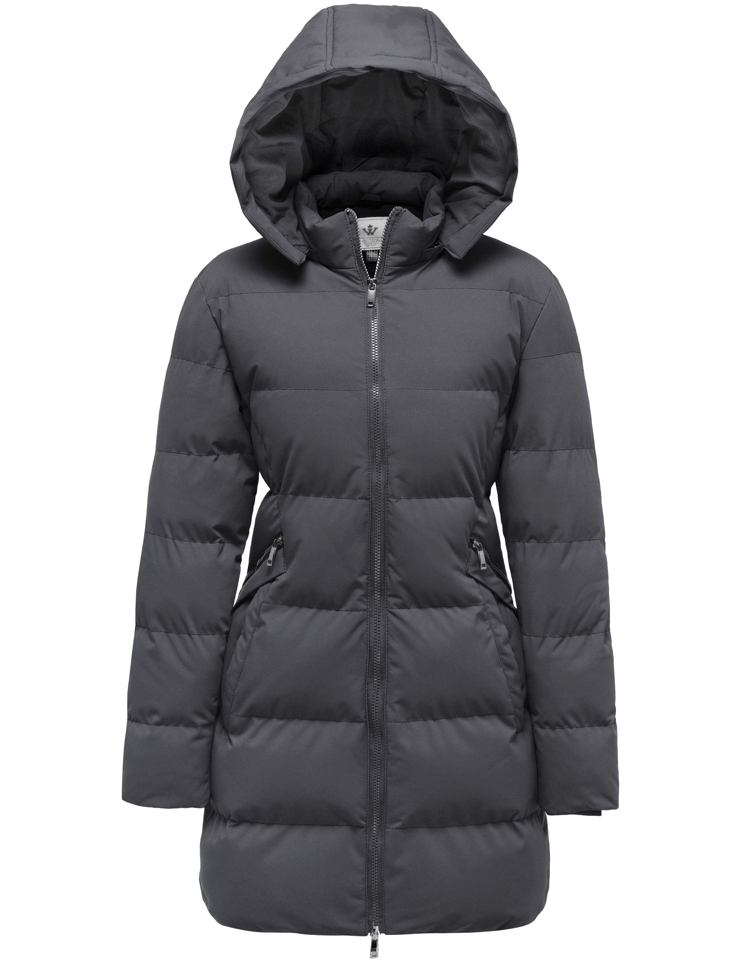 WenVen Women's Puffer Jacket Warm Winter Coat Hooded Insulated Jacket ...