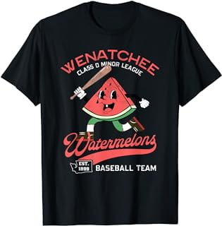 Wenatchee Watermelons Retro Minor League Baseball Team T-Shirt ...