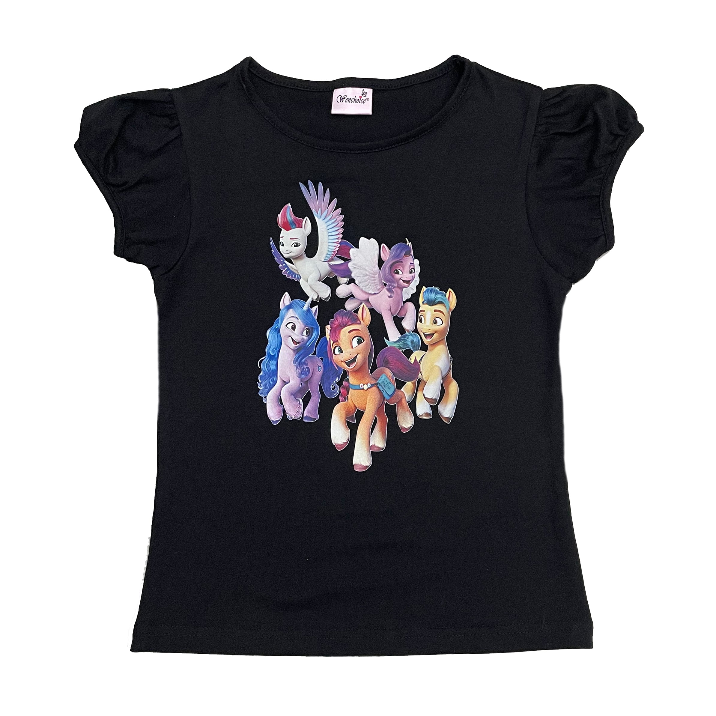 Wenchoice Black My Little Pony New Gen Short Sleeve Shirt L(5-6Y ...