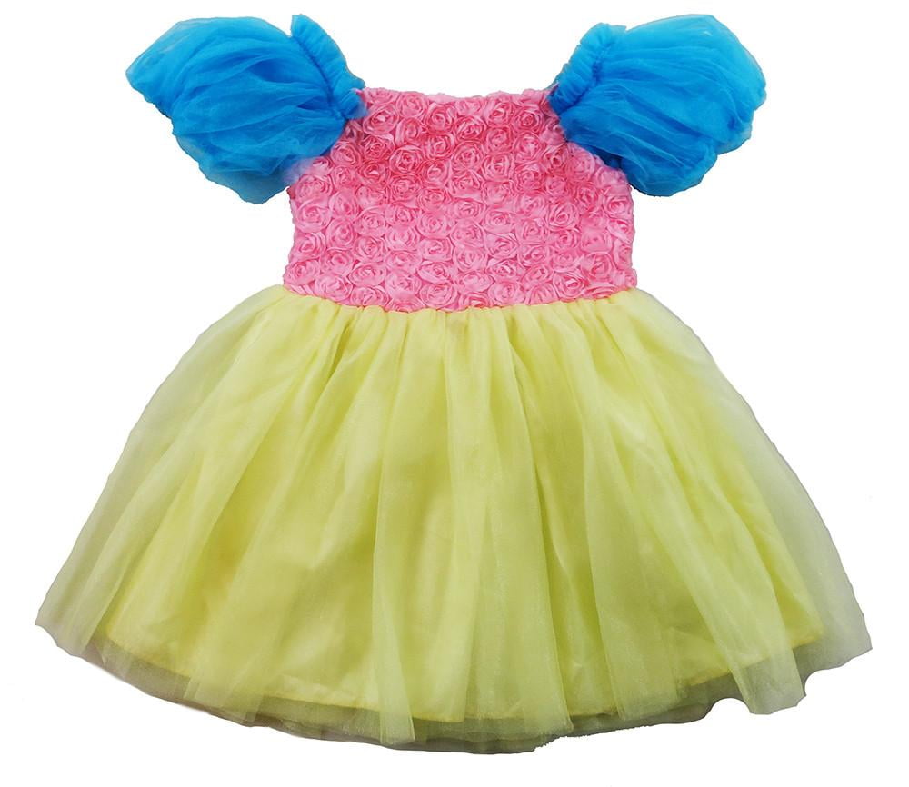 Wenchoice Girl's Blue & Pink Princess Dress - L(5T-6T) - Walmart.com