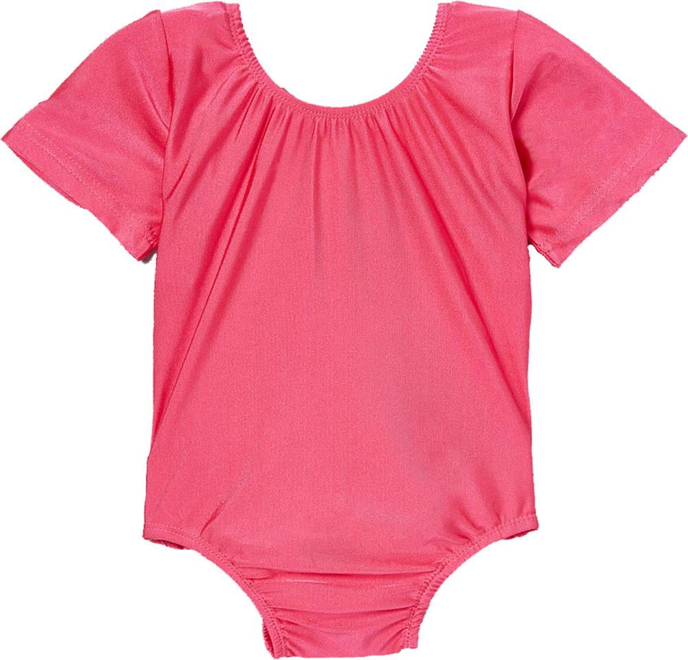 Wenchoice Girl's HOT PINK LYCRA SHORT SLEEVE LEOTARD S(1T-2T) - Walmart.com