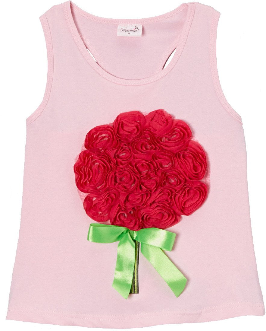 Wenchoice Girl's Pink Rose Bouquet Tank - M(3T-4T) - Walmart.com
