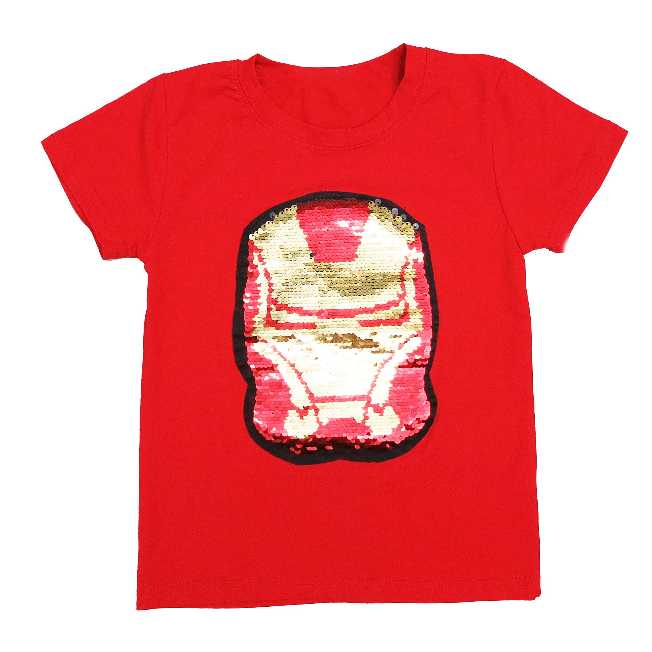 Wenchoice Red Flip Sequins Iron Man T Shirt Boy'S Xxl(9Y-10Y) - Walmart.com