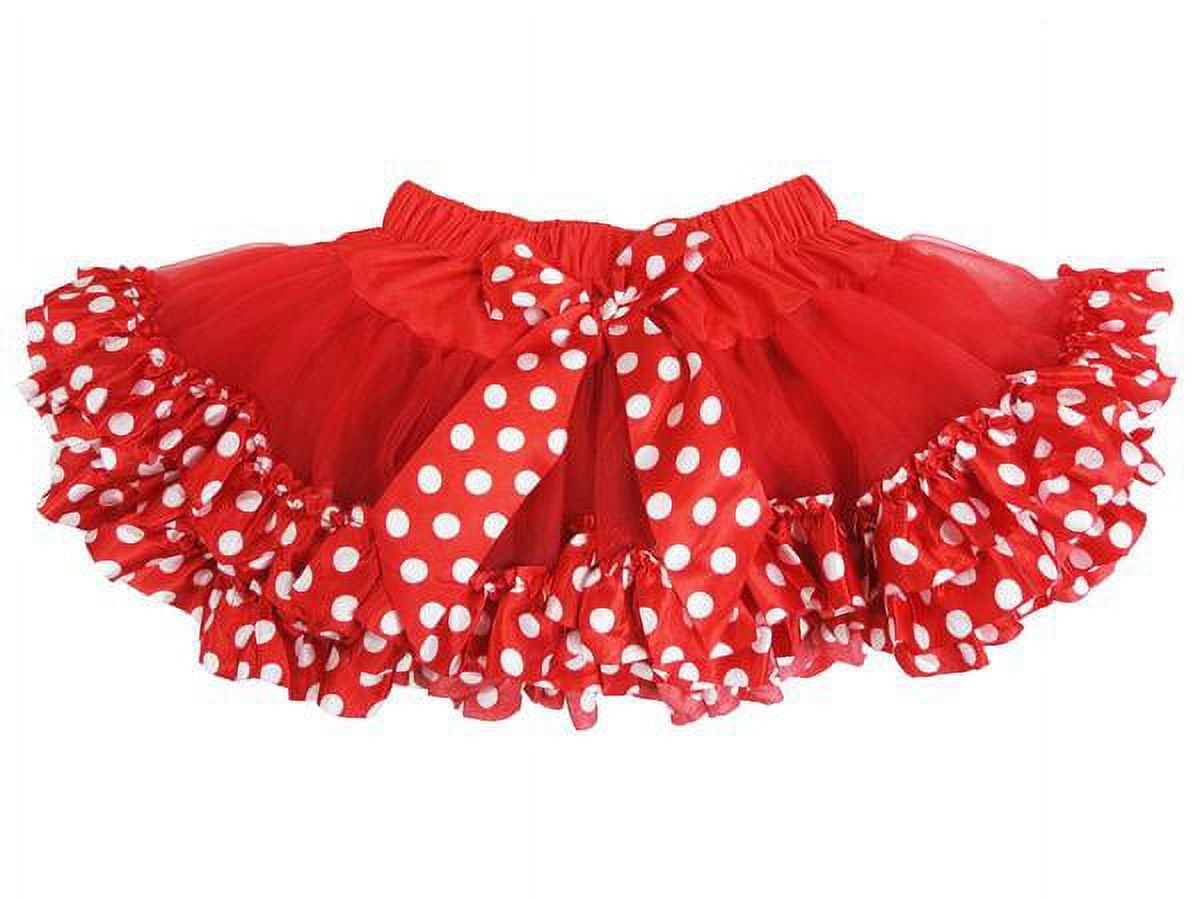 Wenchoice Red Tutu With Red-White Polka Dot Trim Girls M(2-4 Years ...