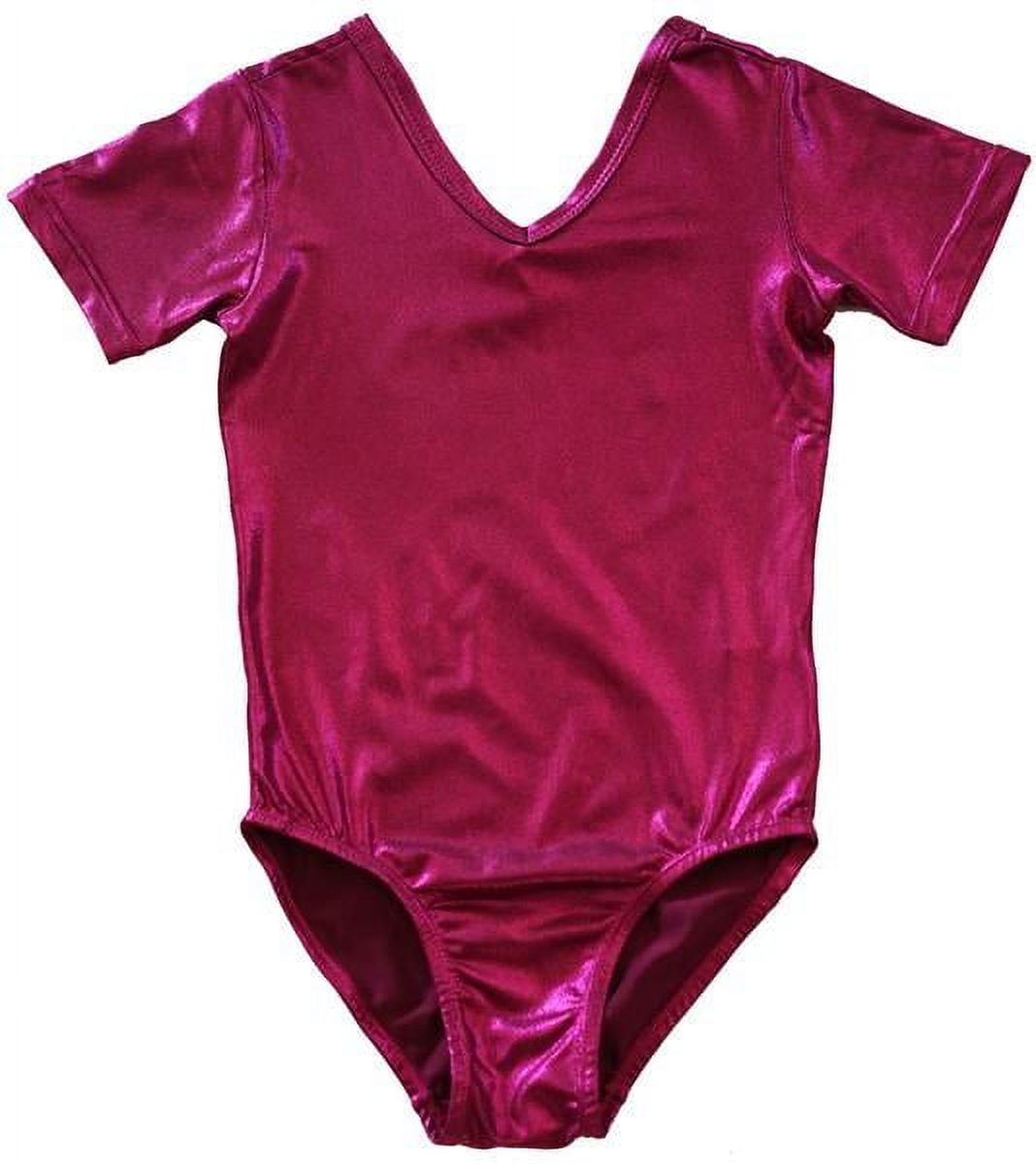 Wenchoice Shiny Hot Pink Short-Sleeve Leotard Girl'S L(5Y-6Y) - Walmart.com