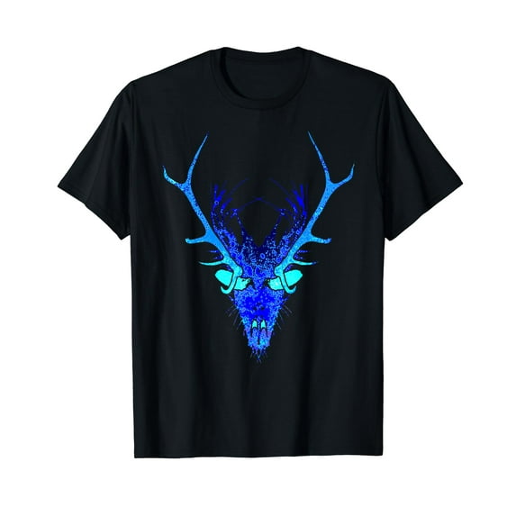 Wendigo Skinwalker Evil Monster Spirit Skull Mask Black T-Shirt ...