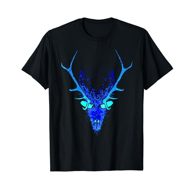 Wendigo Skinwalker Evil Monster Spirit Skull Mask Black T-Shirt ...