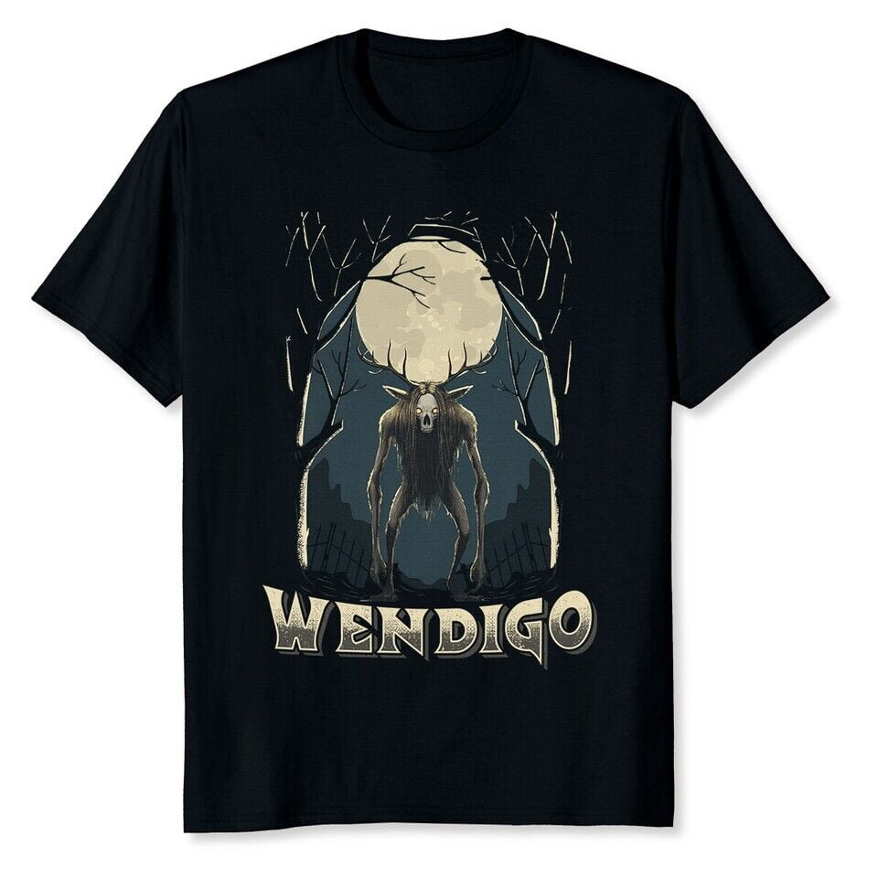 Wendigo Supernatural Monster Folklore Cryptid Full Moon T-Shirt ...