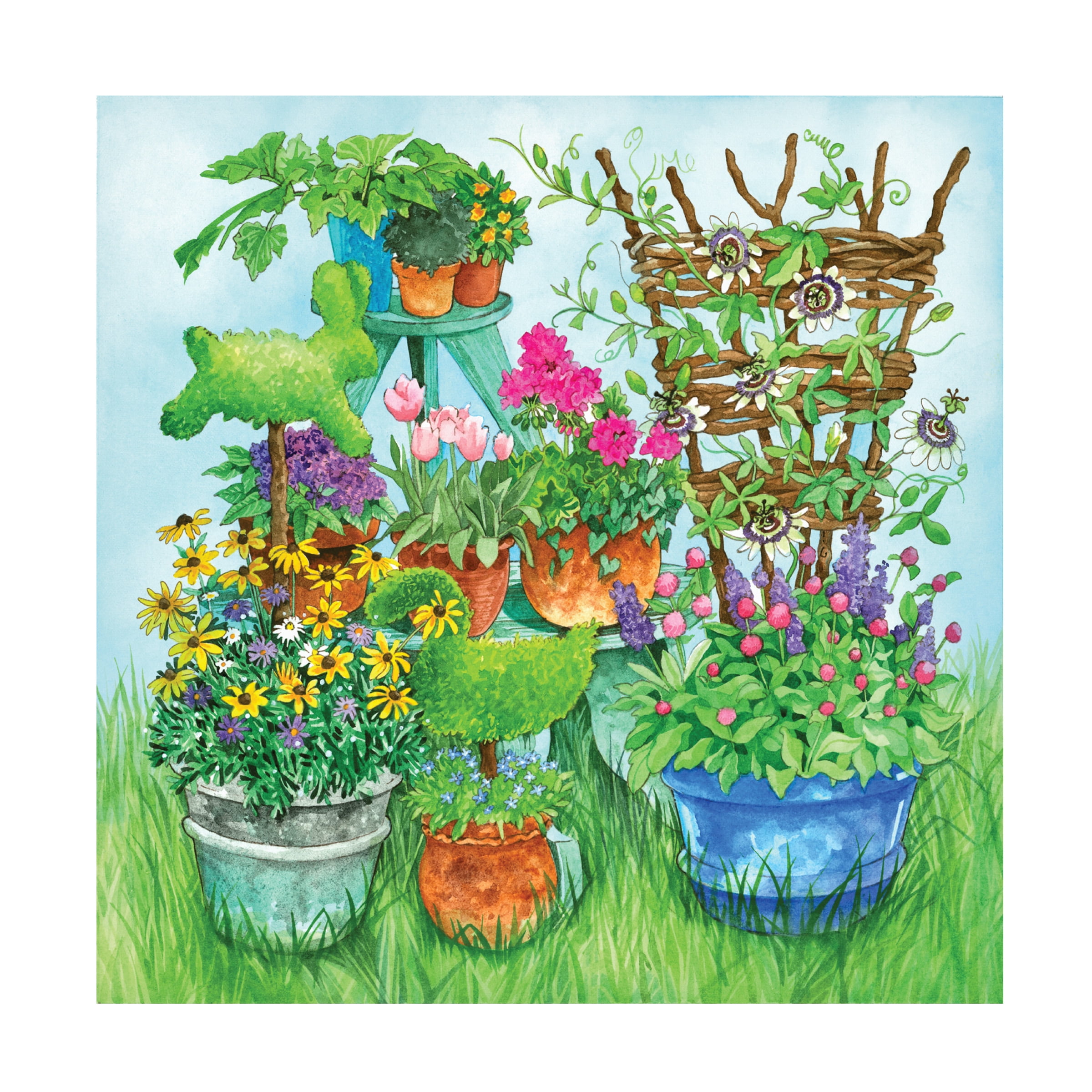 Wendy Edelson 'Gardenscape 2' Canvas Art - Walmart.com