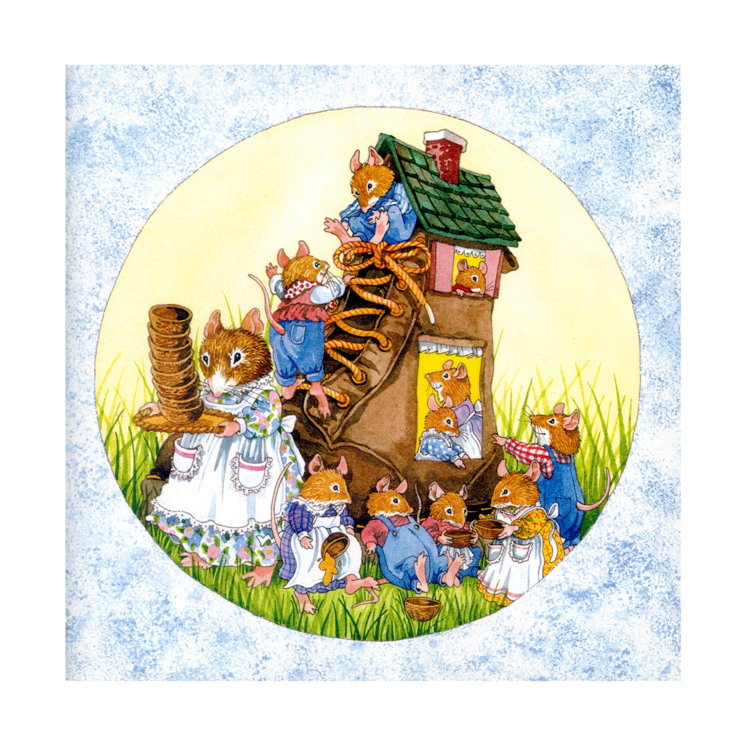 Wendy Edelson 'Old Woman Shoe Mice' Canvas Art - Walmart.com