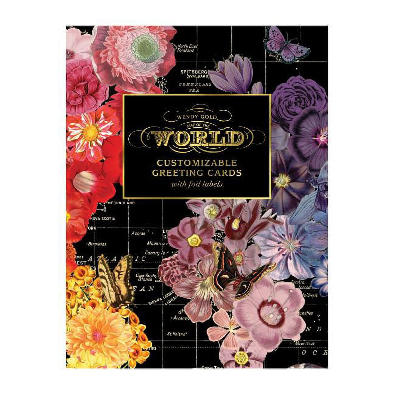 Wendy Gold Map of the World DIY Greeting Card Folio - Walmart.com