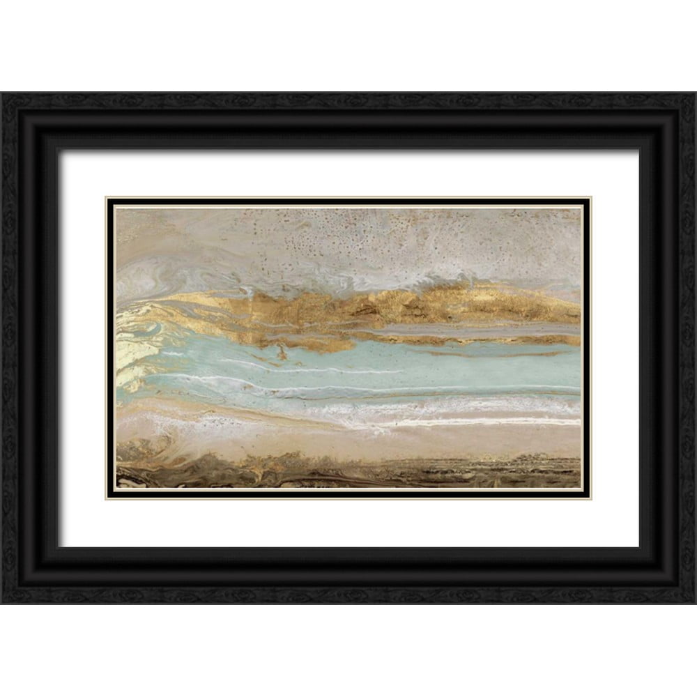 Wendy Kroeker 32x21 Black Ornate Wood Framed with Double Matting Museum ...