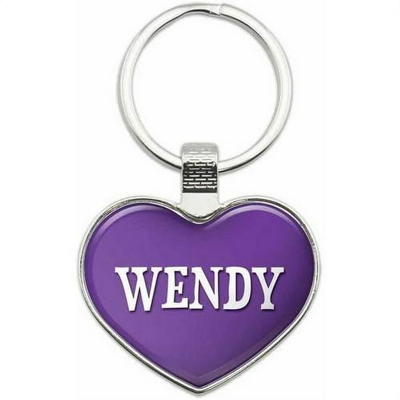 Wendy - Names Female Metal Heart Keychain Key Chain Ring, Multiple ...