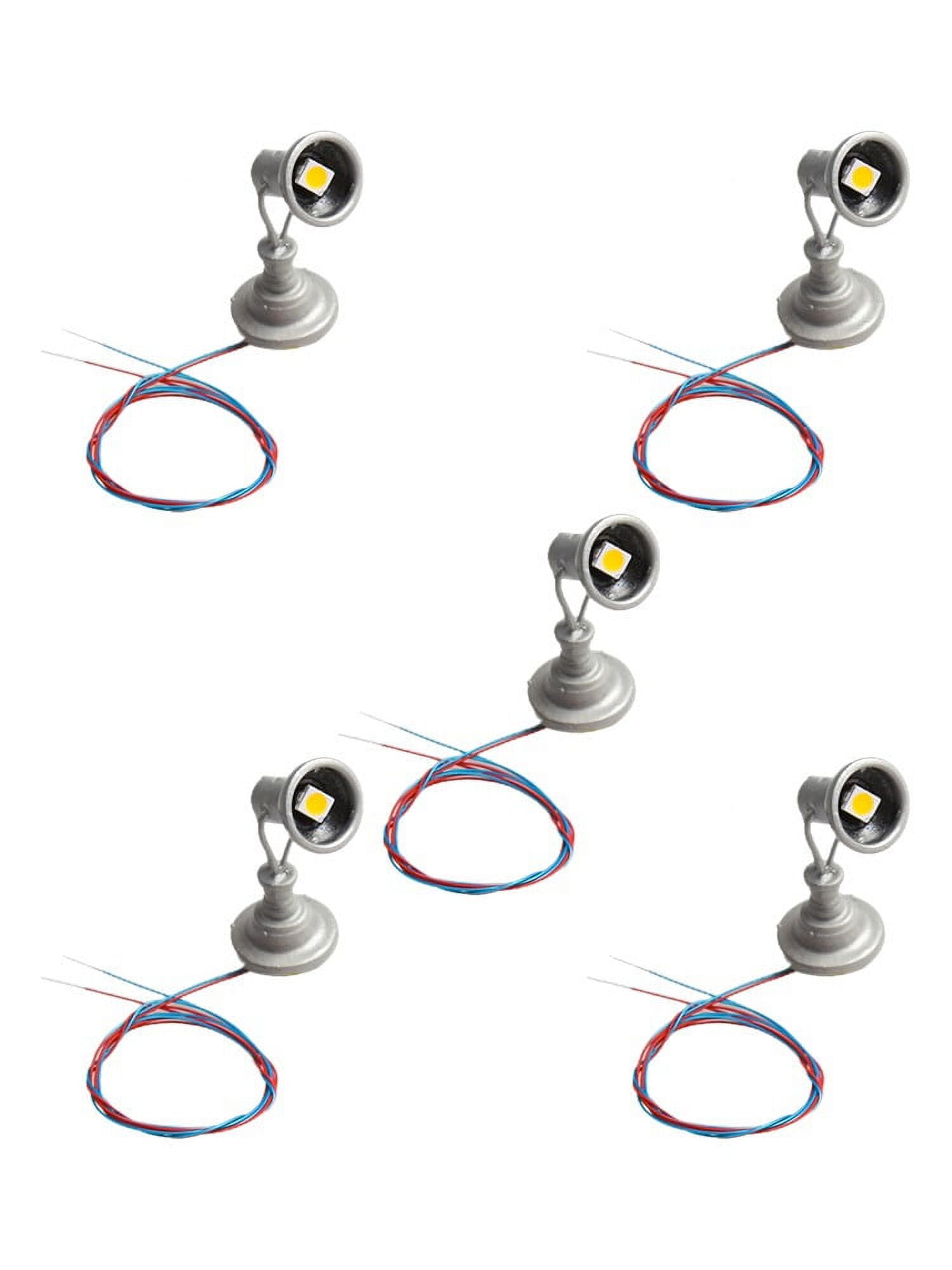 WendyZ 5pcs Model Railway 1:87 Warm White LED Lamp Spotlight for HO ...