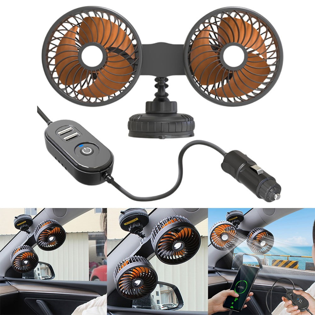 WendyZ Adjustable Electric Car Fan with Strong Wind for Cooling ...