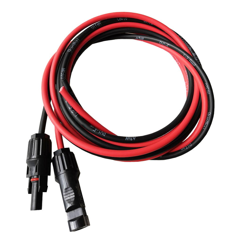 WendyZ Solar Extension Cable Wire Black+Red 12AWG(2mm²) with Female and ...