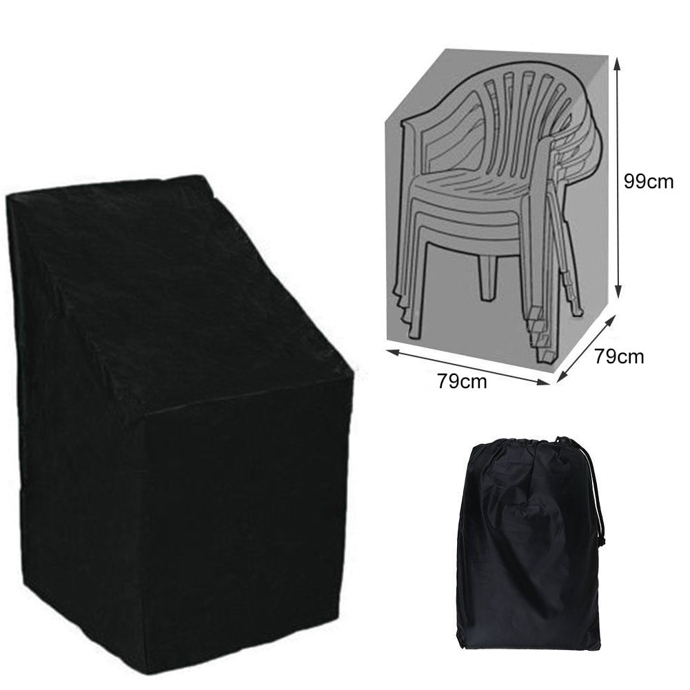 WendyZ Waterproof Heavy Duty Stacking Chair Cover for Outdoor Furniture ...