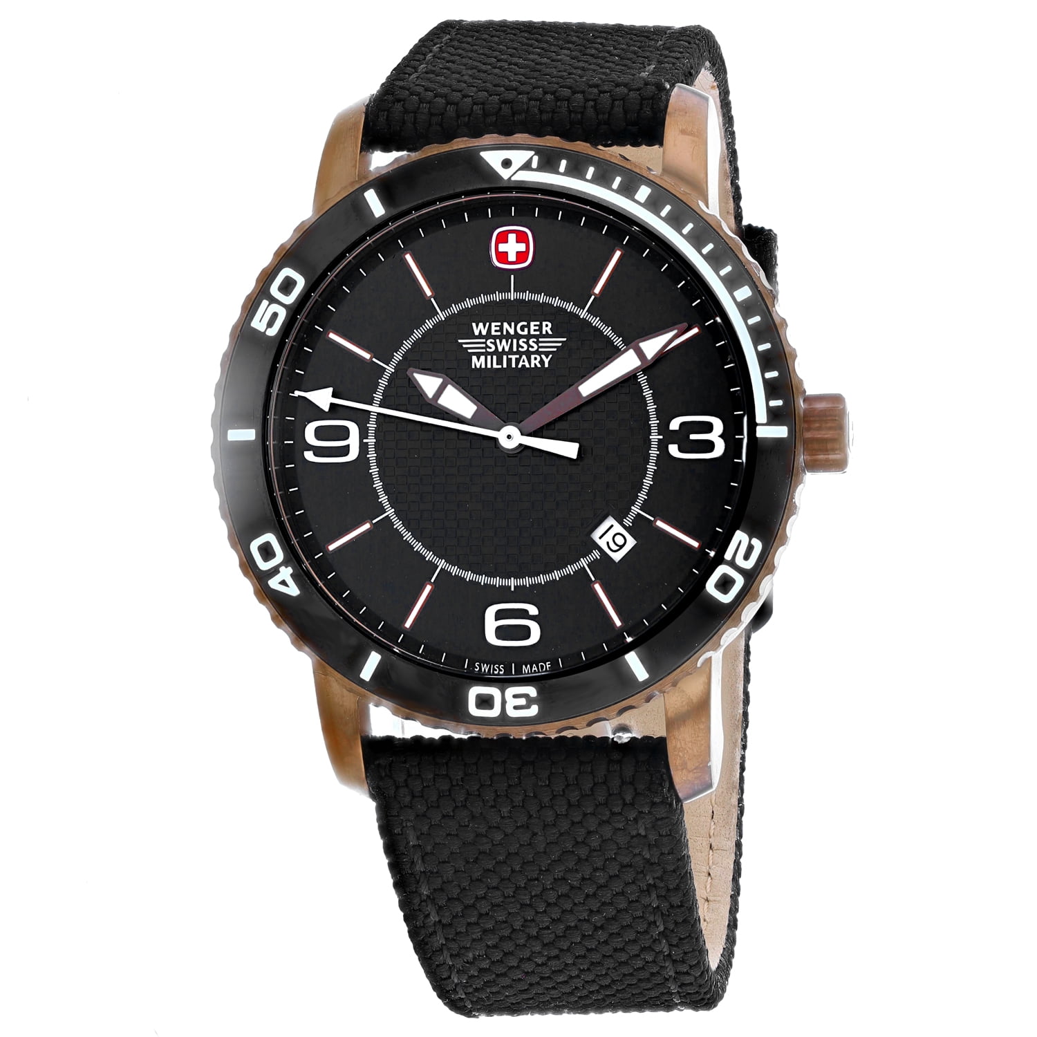 Wenger Swiss Military Roadster Men's Wrist Watch, Leather, Model: 01. ...