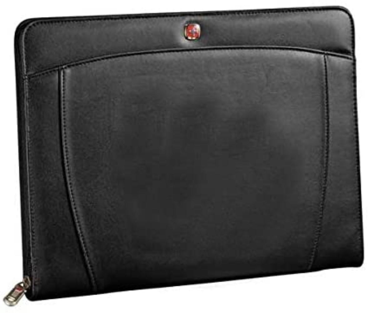 Wenger Zippered Padfolio Note Pad Writing Pad, Black, Zippered closure ...