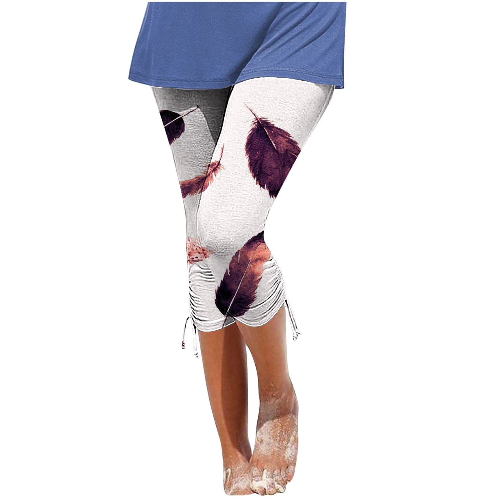 Wenini Cargo Pants Summer Calf-Length Pants Floral Print Beach Loose ...