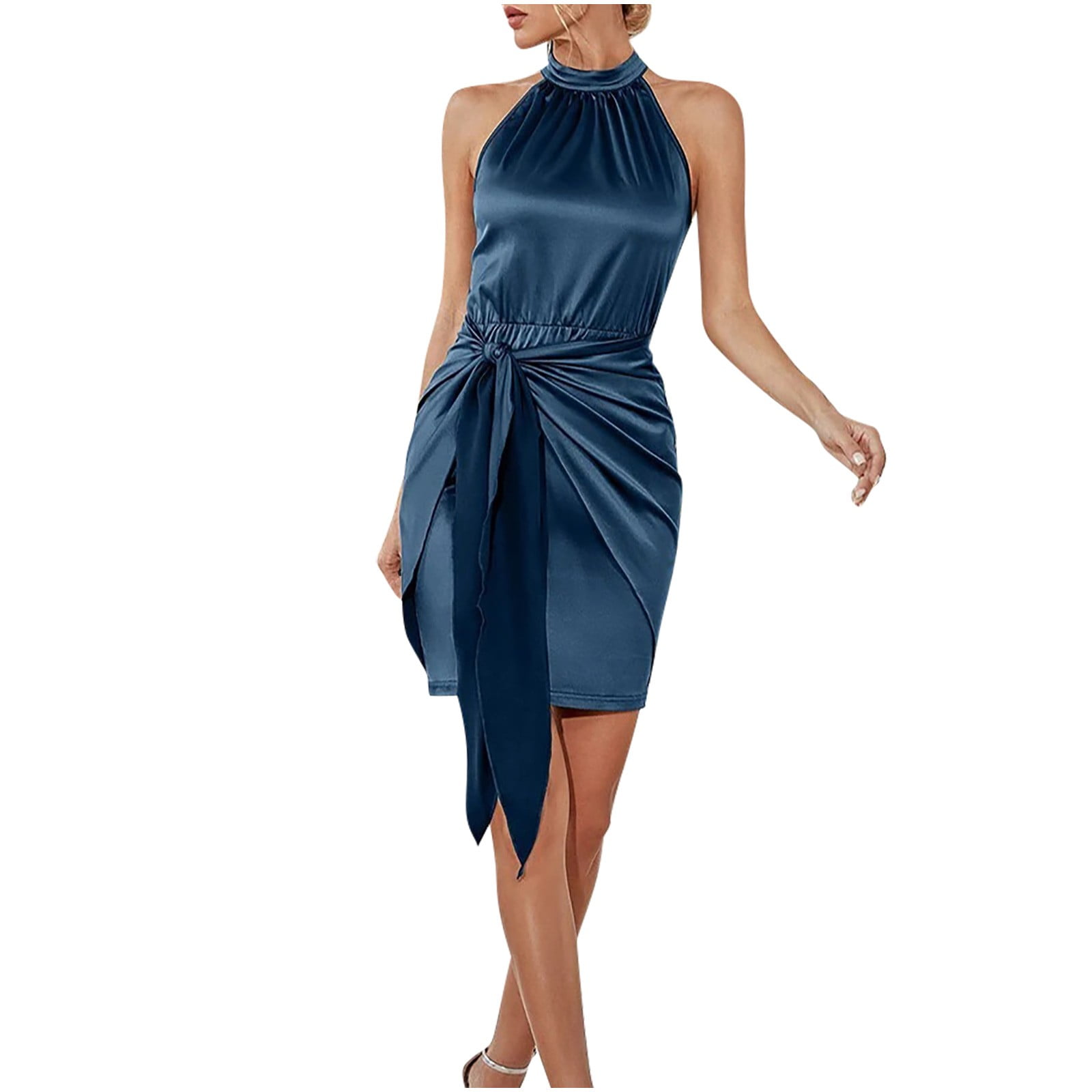 Wenini Sundresses for Women Party Club Sexy off Shoulder Bodycon Halter ...