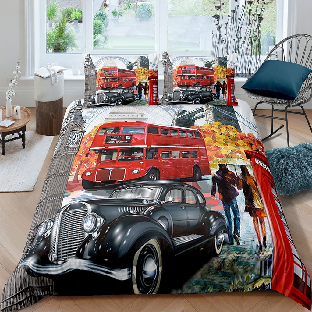 Wenjialing 3d Car and Bus Printing Bedclothes Bedding Set Fashionable ...