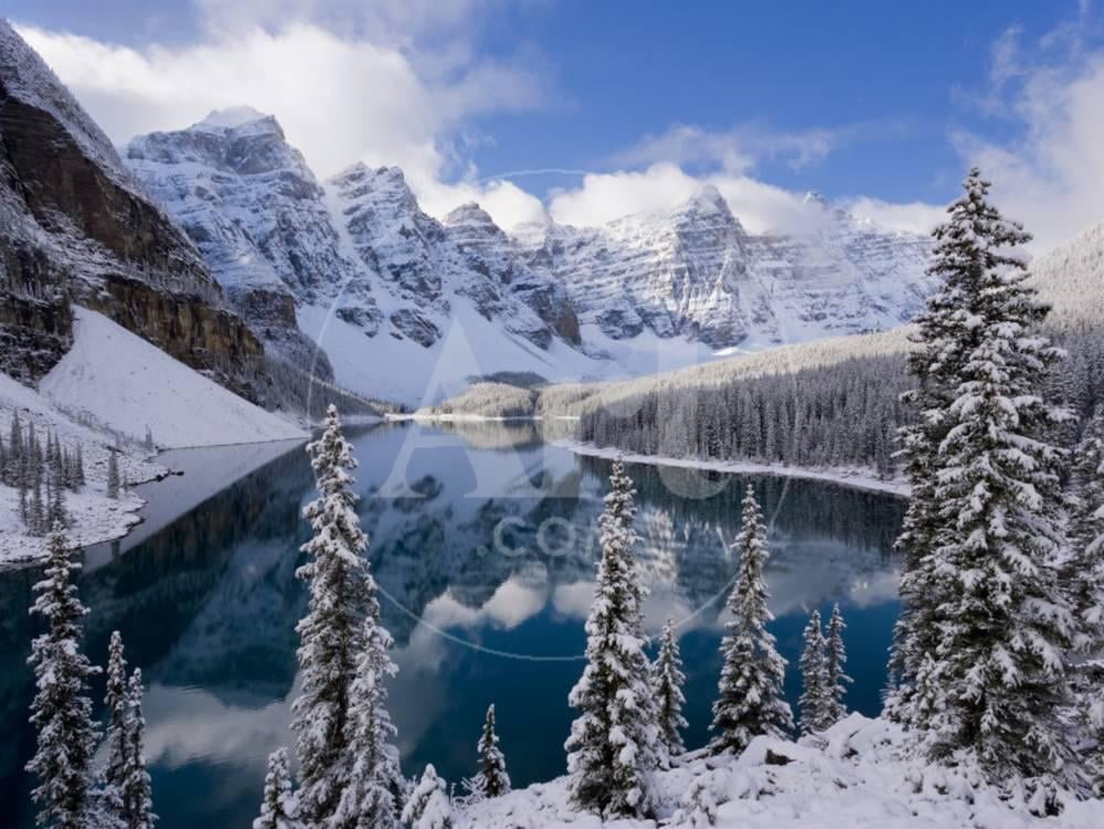 Wenkchemna Peaks and Moraine Lake, Banff National Park, Alberta, Canada, Scenic Unframed Premium ...