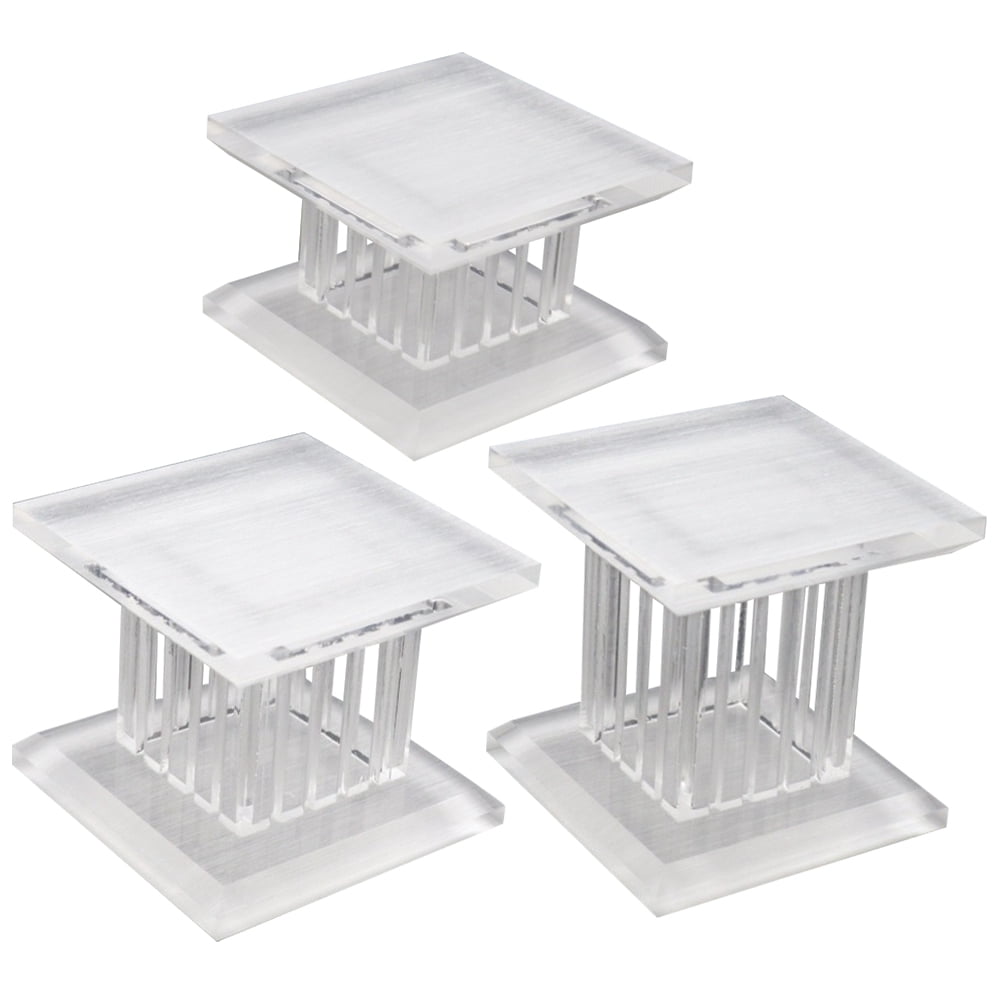 3pcs Acrylic Display Stand Multi Use Jewelry Rack Roman Pillar Shape ...