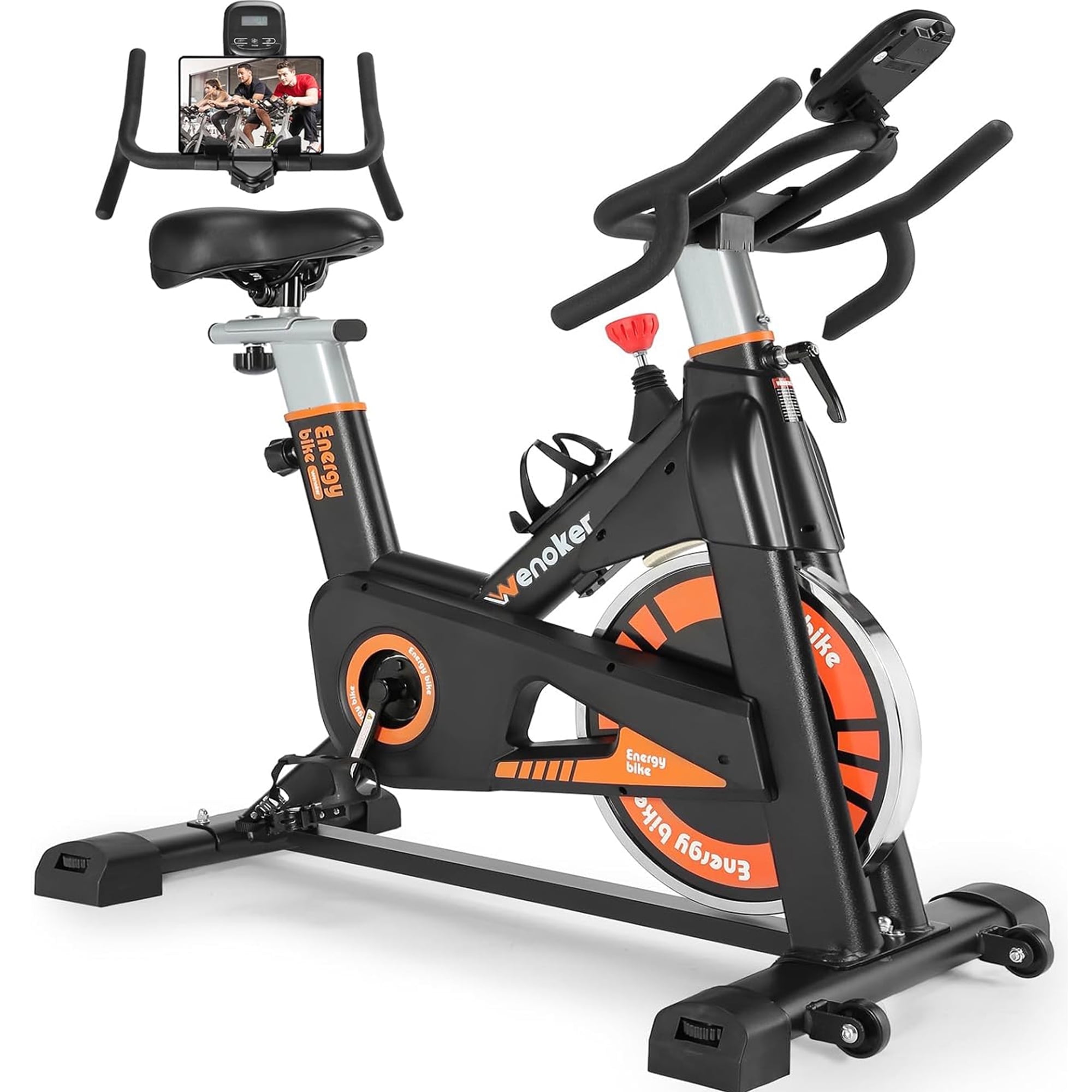 Wenoker Indoor Cycling Bike Stationary Exercise Bikes with Silent Belt ...