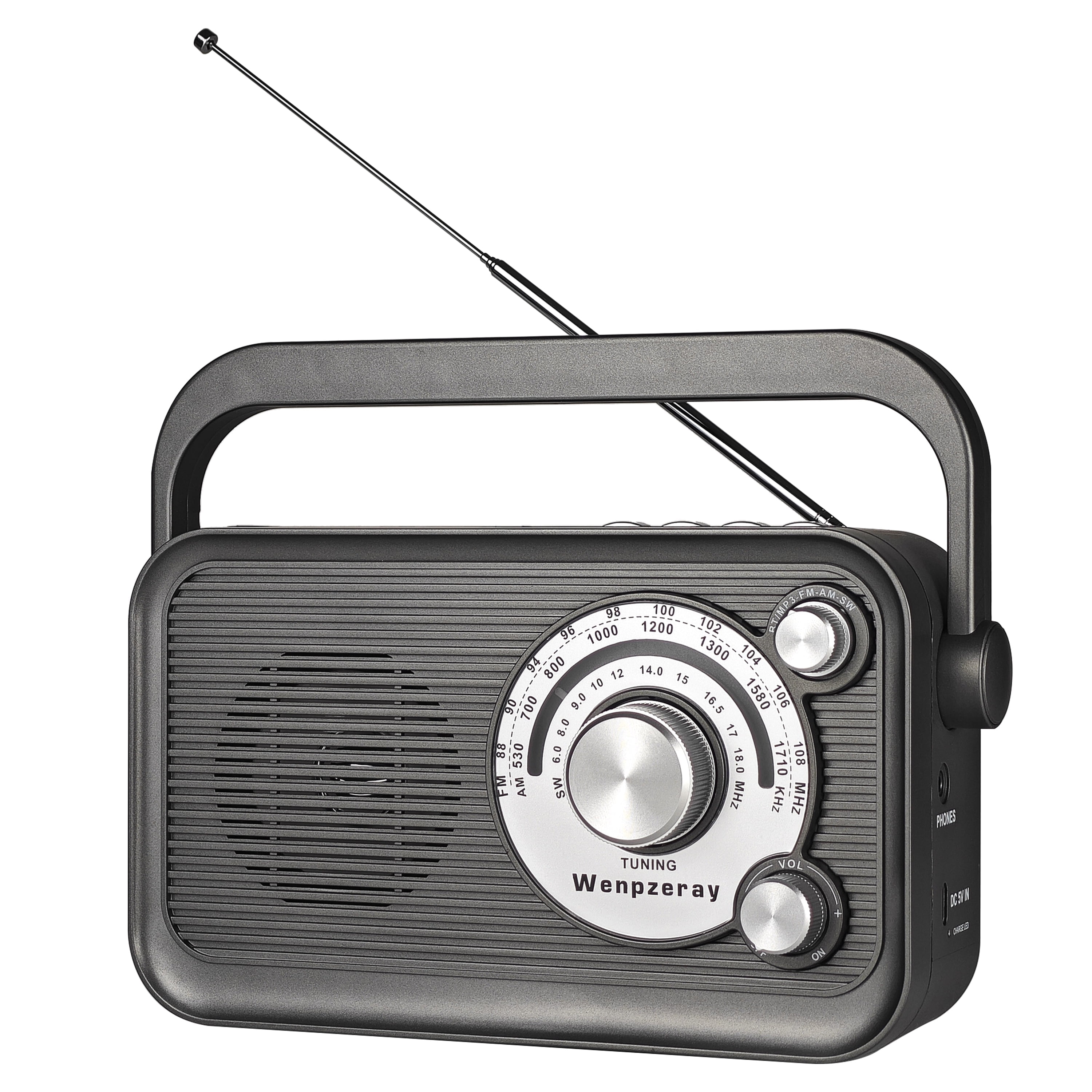 Wenpzeray D218 Portable Multifunctional Radio AM FM Shortwave Classic ...