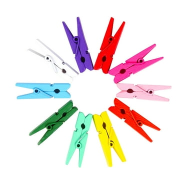 100 Pack Large Wooden Clothespins, Clothes Line Clips for Laundry ...