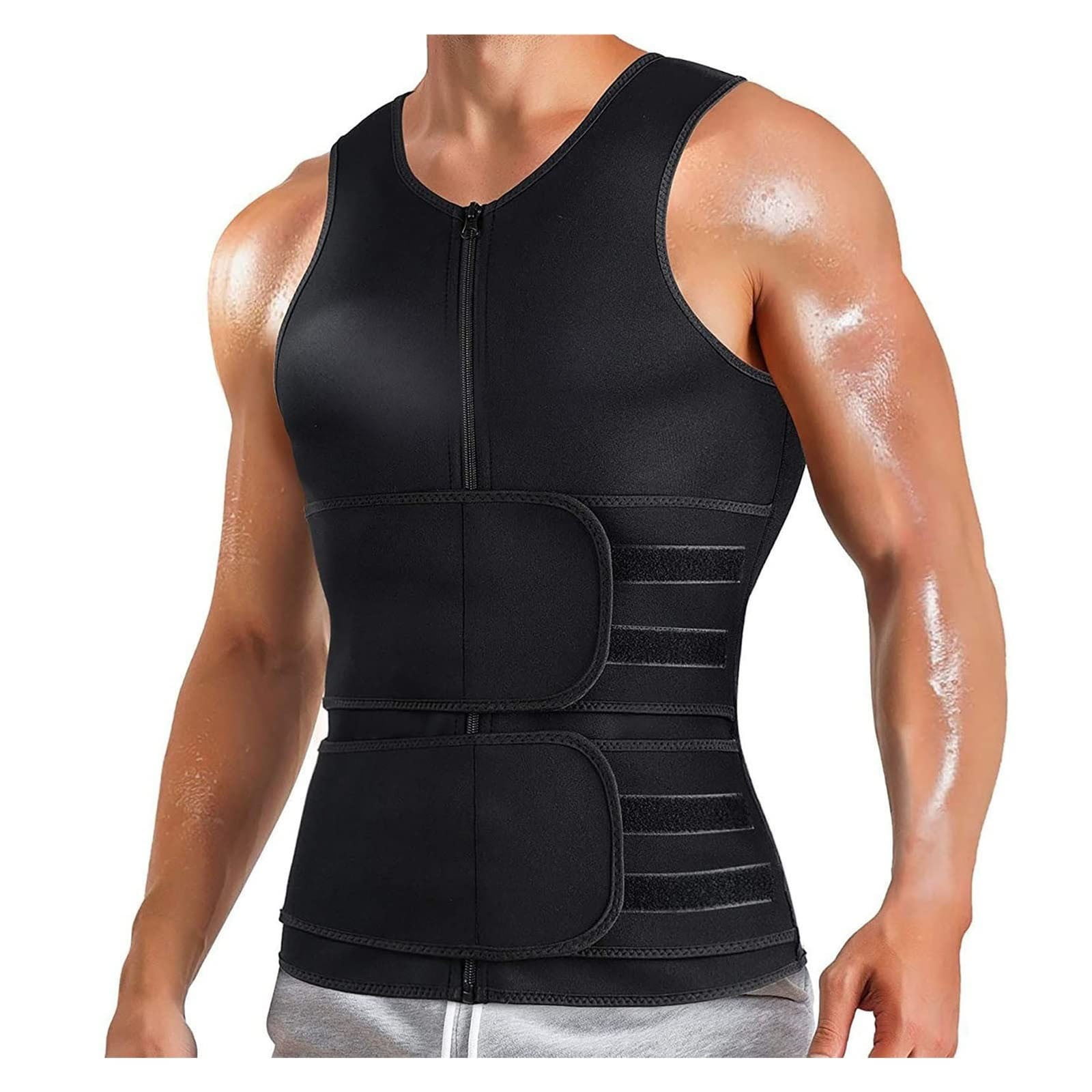 Wenshiii Sauna Vest Waist Trainer for Mens Sauna Suit Double Body for ...