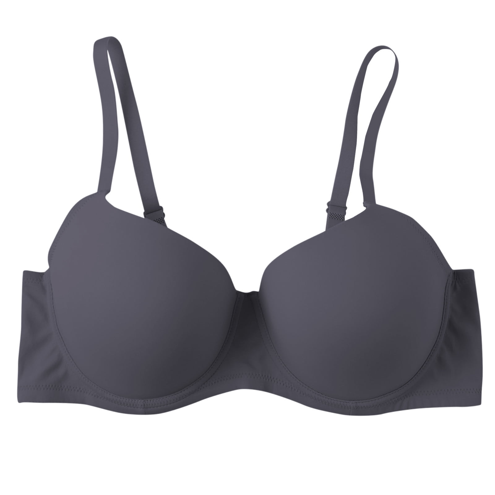 Wensltd Women Push Up Bras Solid Color Breathable V Neck Bra for Daily ...