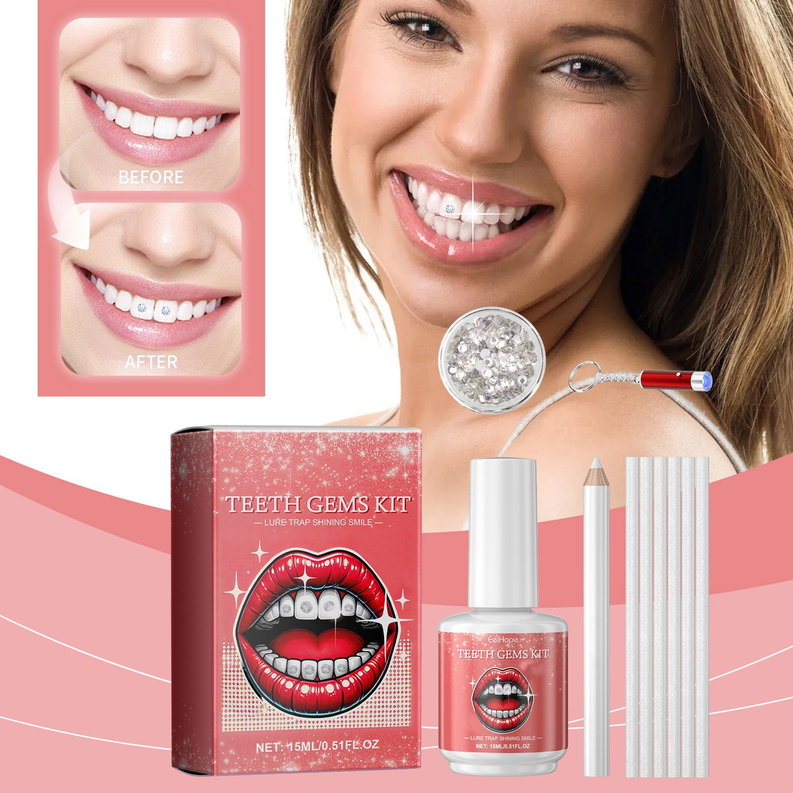 Wentin 15ML Glamorous Grins: Teeth Decorations Premium DIY Diamond Kit ...