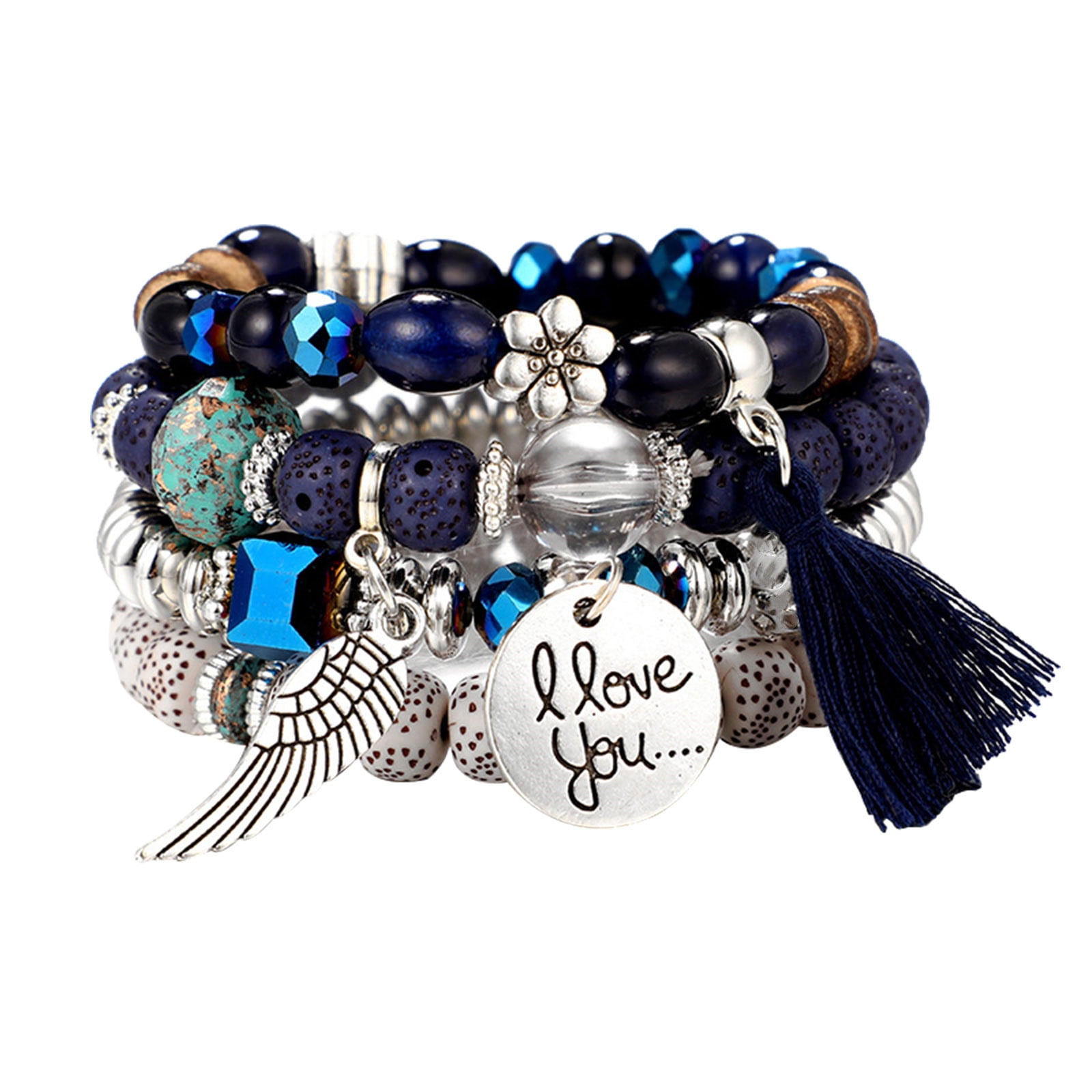 Wentin Cheap! Bracelets 4 Sets Bohemian Stretch Beaded Bracelets For ...