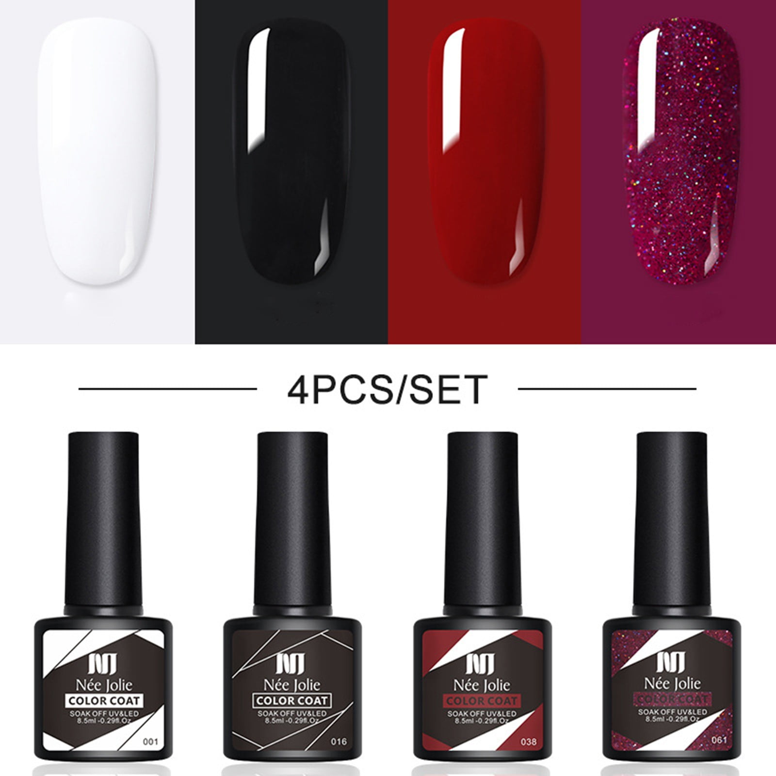Wentin Cheap! Nail Polish Gel Nail Polish Set, 4 Pcs Gel Polish Off Gel ...