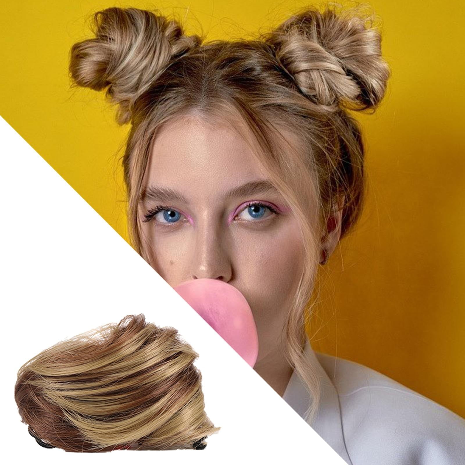 Wentin Clip Wrap Wig Small Wrap Ball Head Wig Female Straight Hair ...